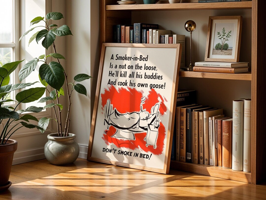 WWII Fire Safety Propaganda Art Print: Vintage Home Decor - Etsy