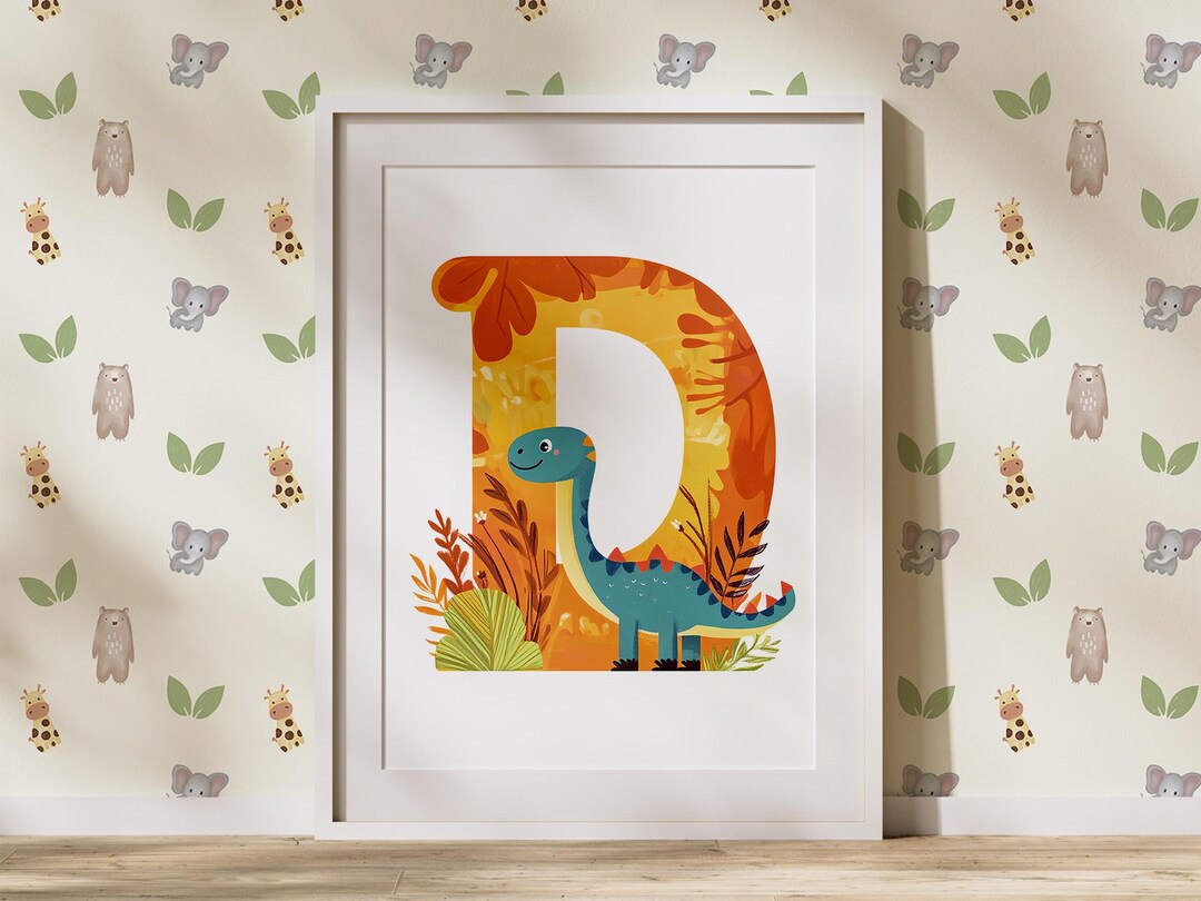 Dinosaur Artwork, Artful Nursery Print, Nursery Alphabet Art ...