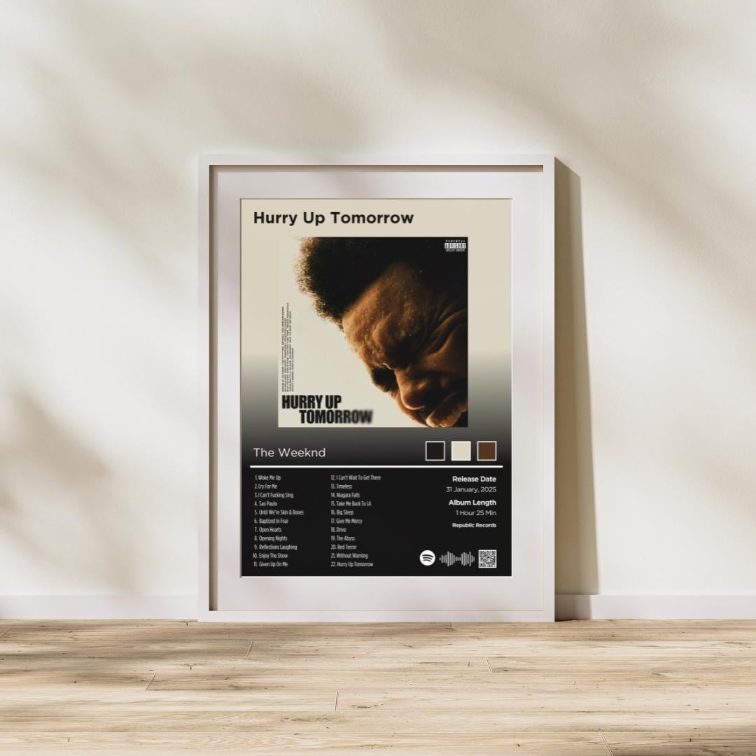 A Pair of the Weeknd Album Cover Posters With QR Code, DIGITAL DOWNLOAD ...