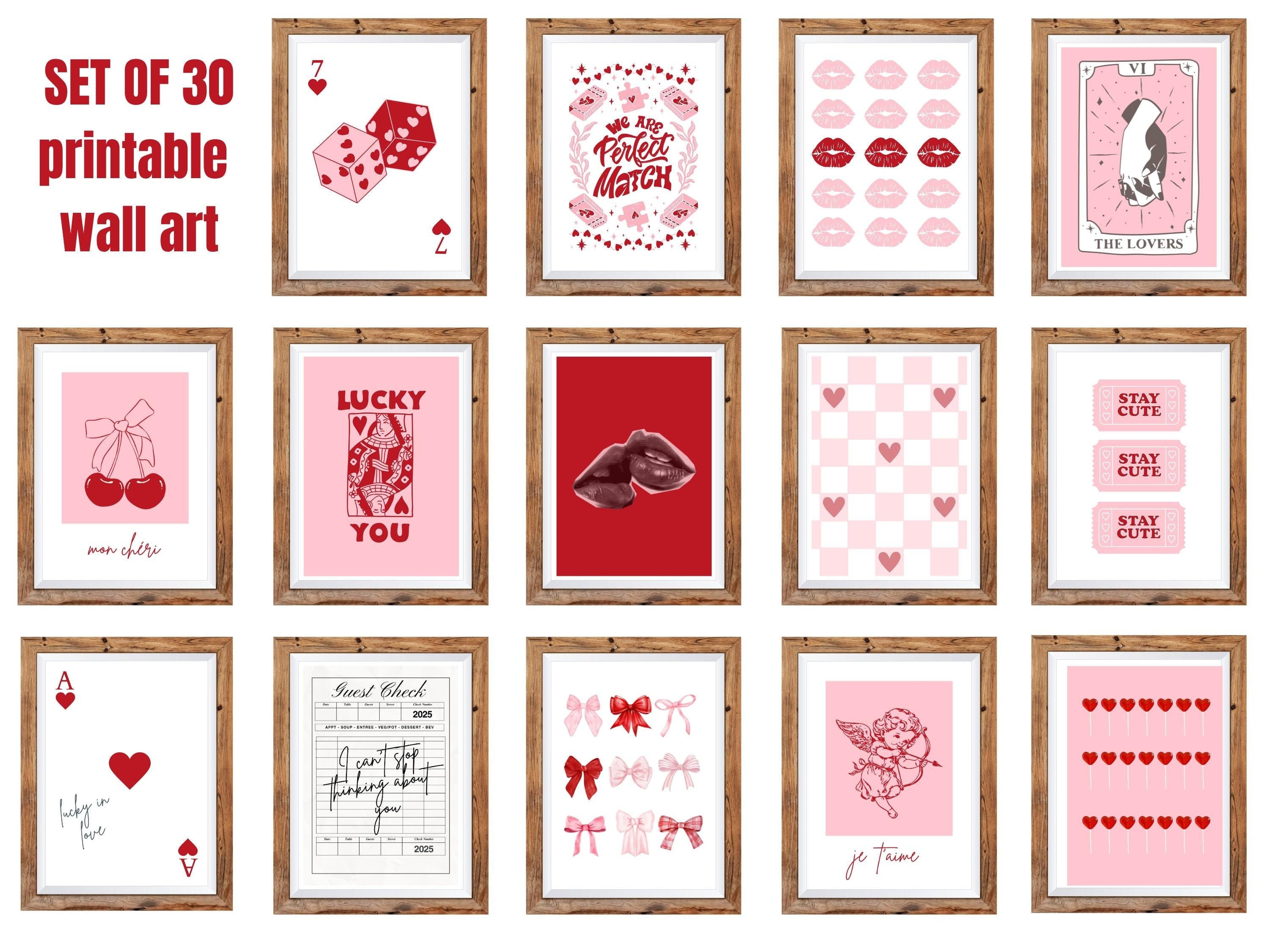 Valentines Printable Wall Art, Valentines Prints, Trendy Wall Art ...