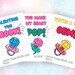 Printable Valentine Card, Ring Pop Valentine Card, Printable Classroom ...