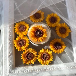 Soy Wax Sunflower Candle. Hand Poured and Personalized. 4 Oz or 9 Oz ...