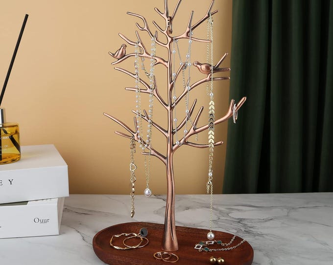 Copper and Bronze Wire Twisted Tree With Goldstones and Copper Faceted ...