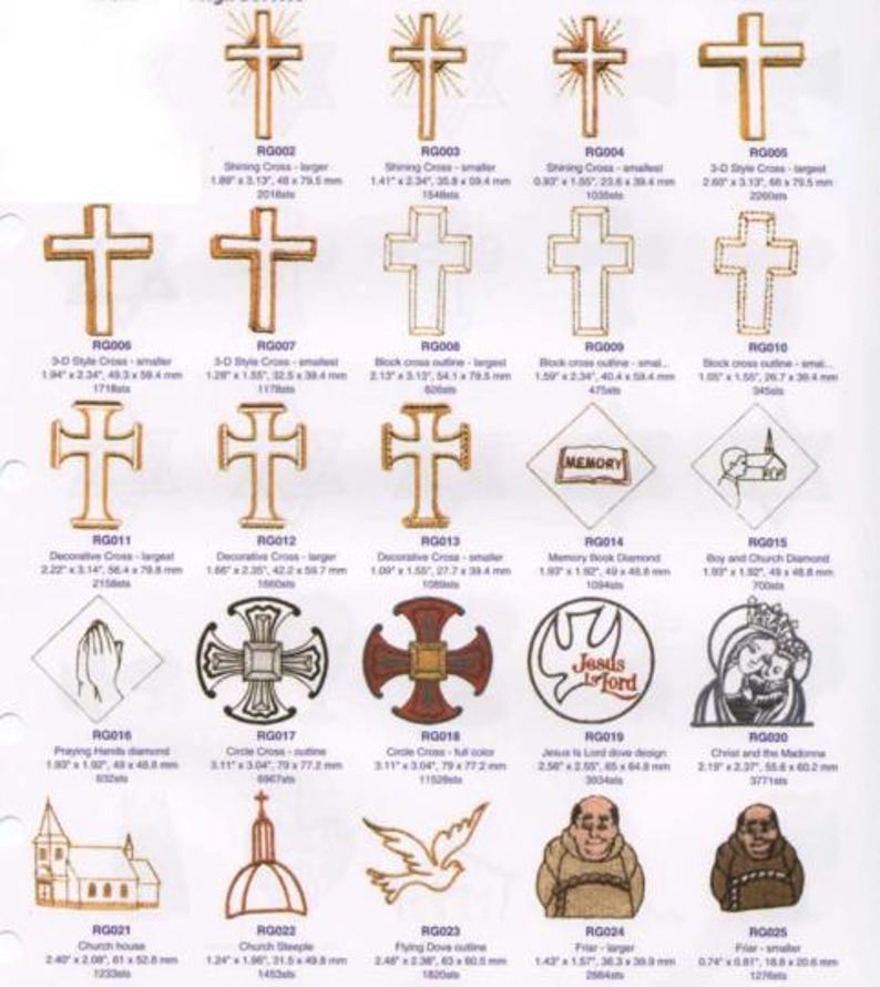 Religious Symbols Svg, Religious Symbols Cross Machine Embroidery ...