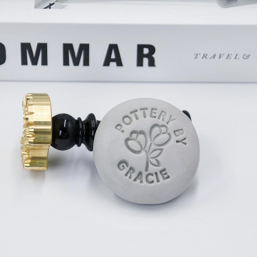 Ceramic Signature Stamps, Custom Pottery Stamp, 12 Mm Thick Clay Stamp ...