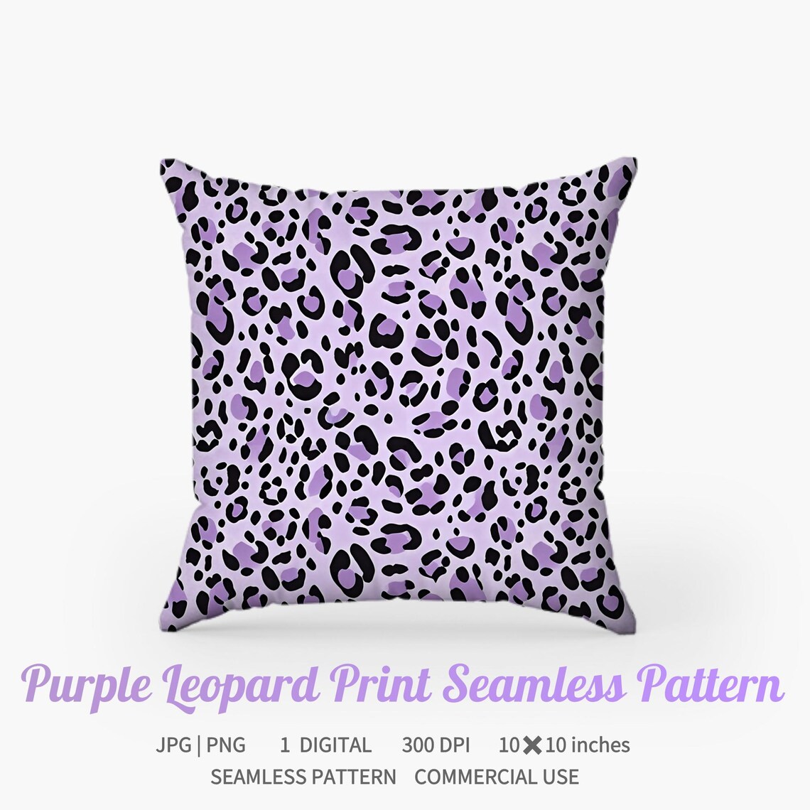 Purple Leopard Print Seamless Pattern - Bold Animal Skin Digital ...