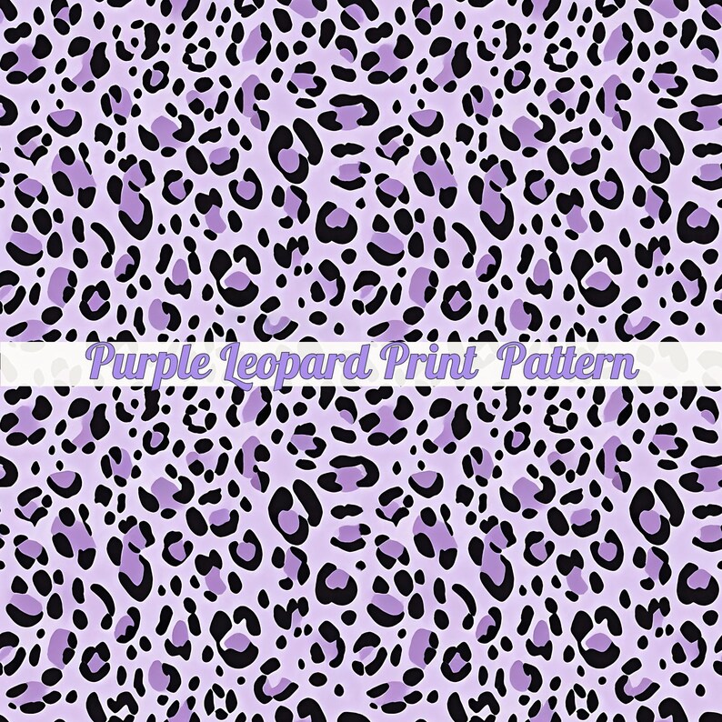Purple Leopard Print Seamless Pattern - Bold Animal Skin Digital ...