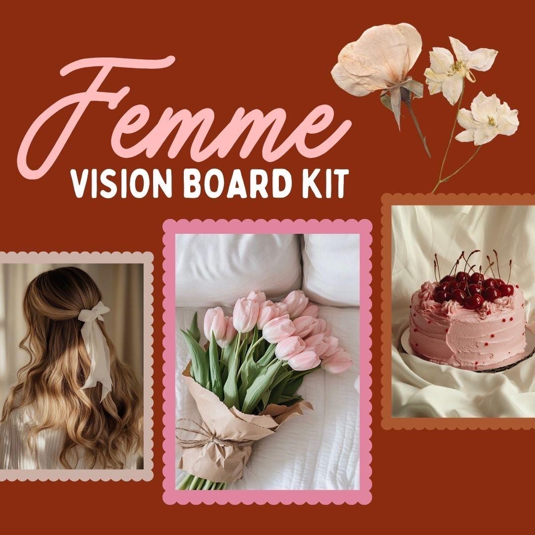 Digital Vision Board Kit | Printable Vision Board Images, Quotes ...