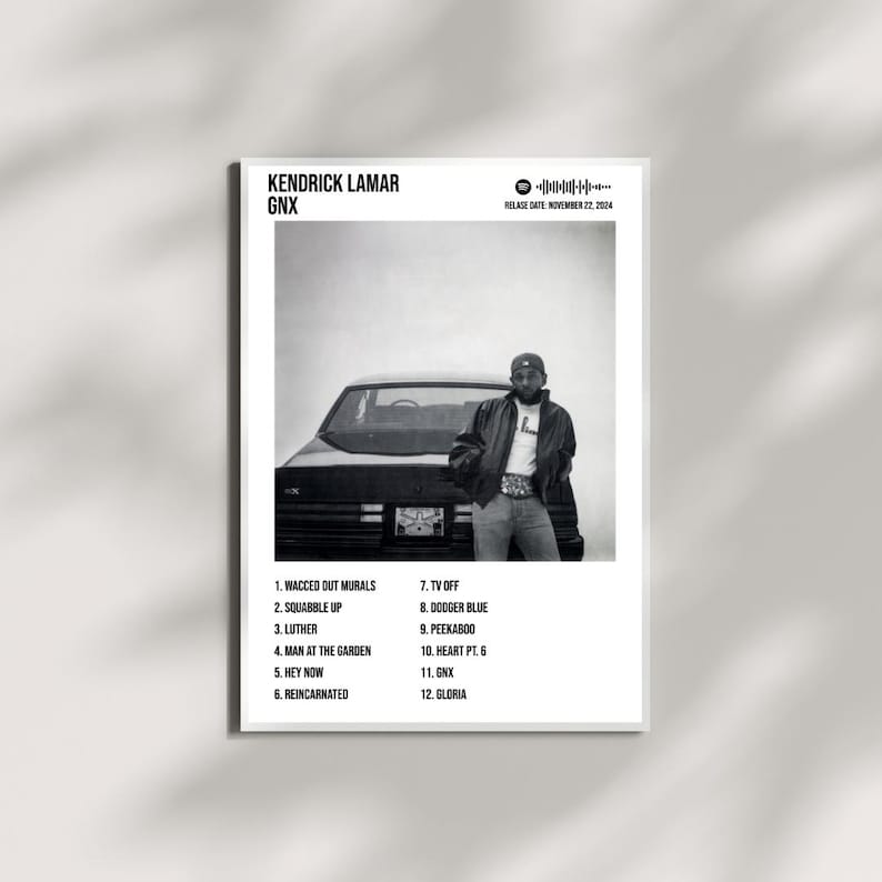 Kendrick Lamar GNX Album Poster | Digital Download | High-quality Music ...