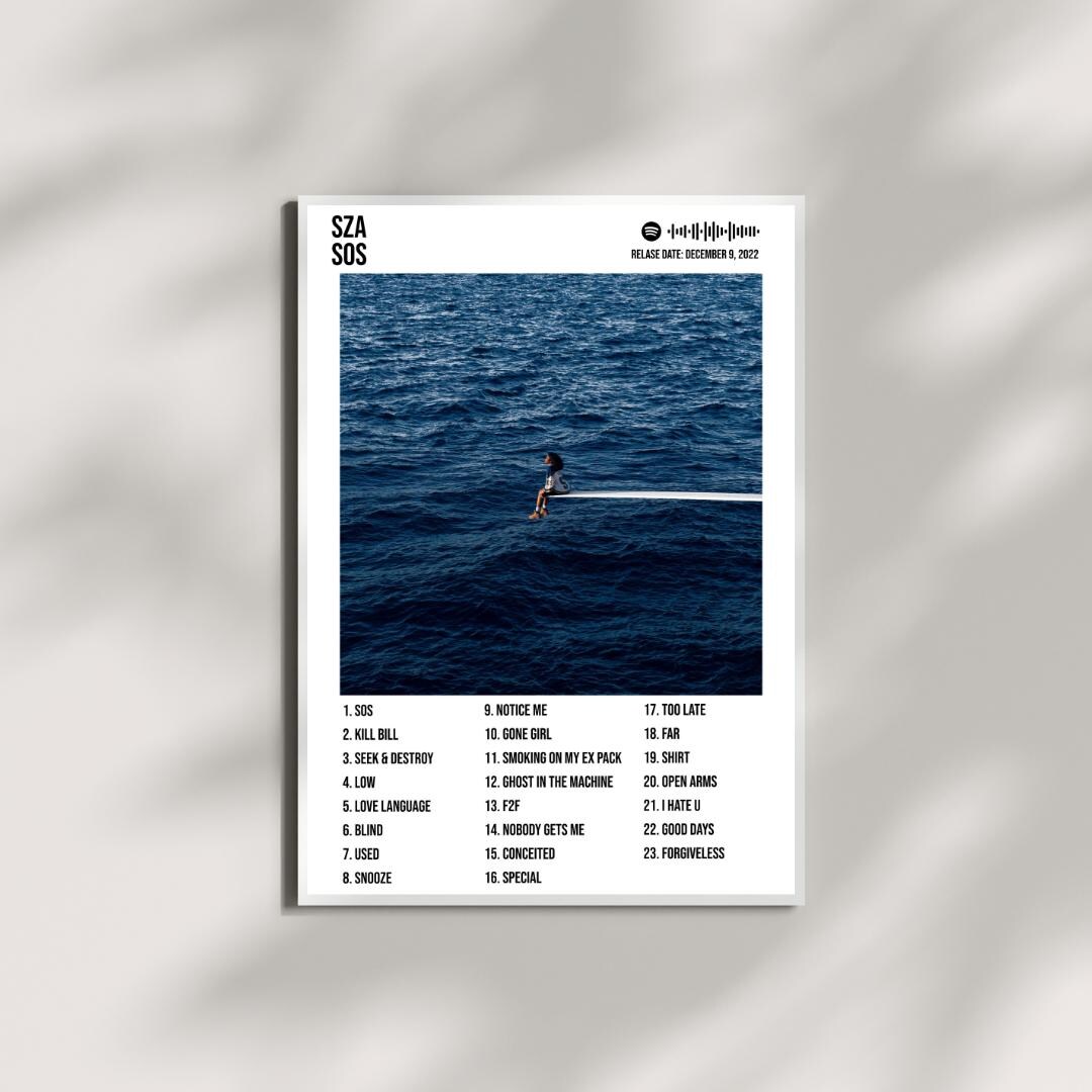 SZA SOS Album Poster | Digital Download | High-quality Music Art Print ...