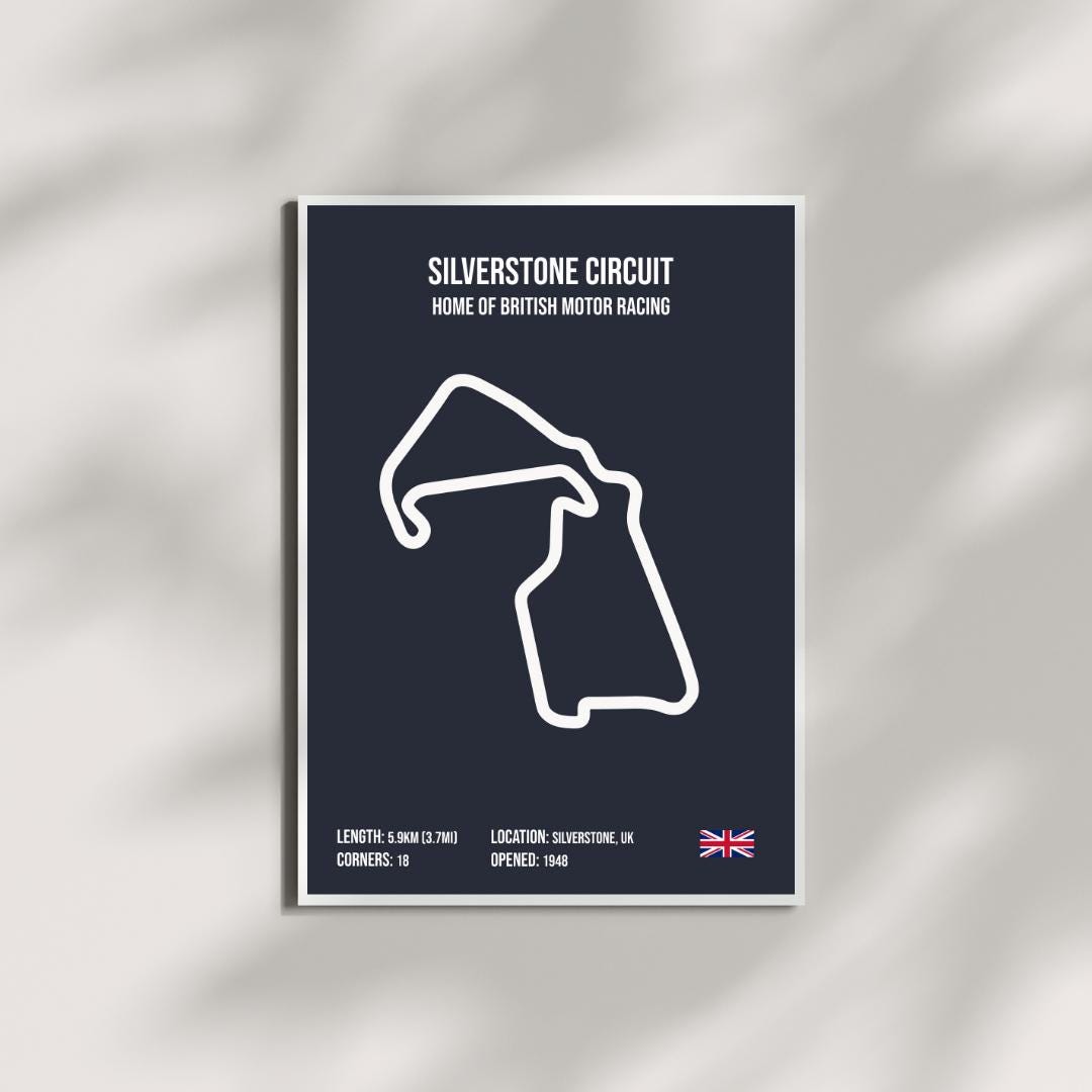 Silverstone Circuit Track Poster | Digital Download | High-quality ...