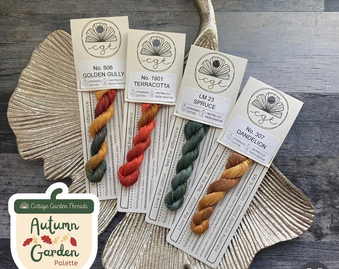 AUTUMN Garden Palette Includes Four Skeins of Cottage Garden Threads ...