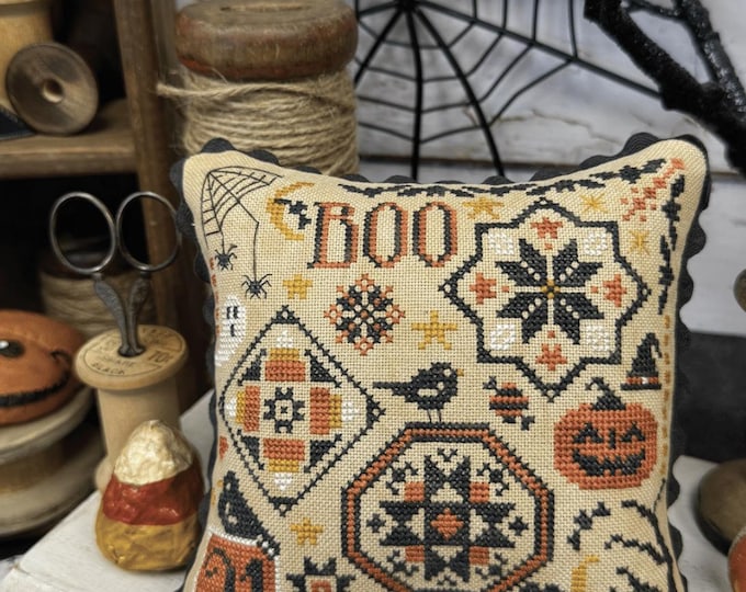 HALLOWEEN QUAKER Counted Cross Stitch Pattern by Primrose Cottage New in Stock Pcs-145 - Etsy