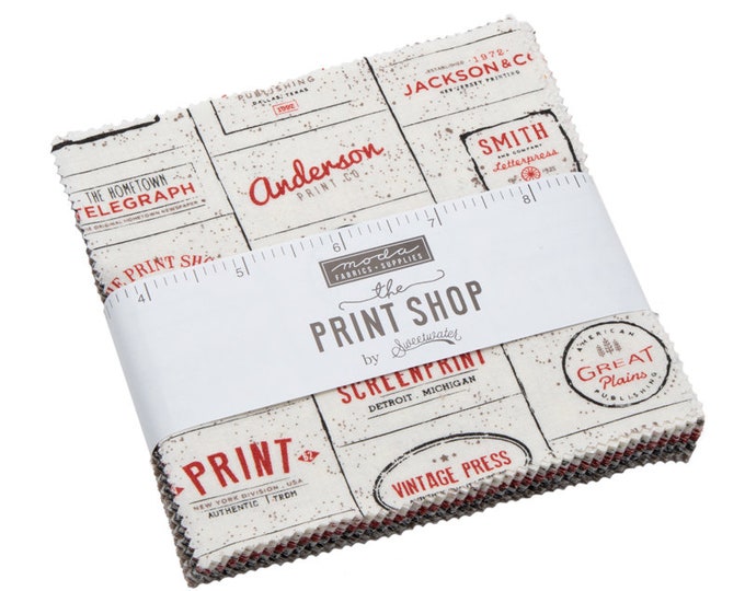 PRINT SHOP 5 Charm Pack by Sweetwater for Moda Precut - Etsy