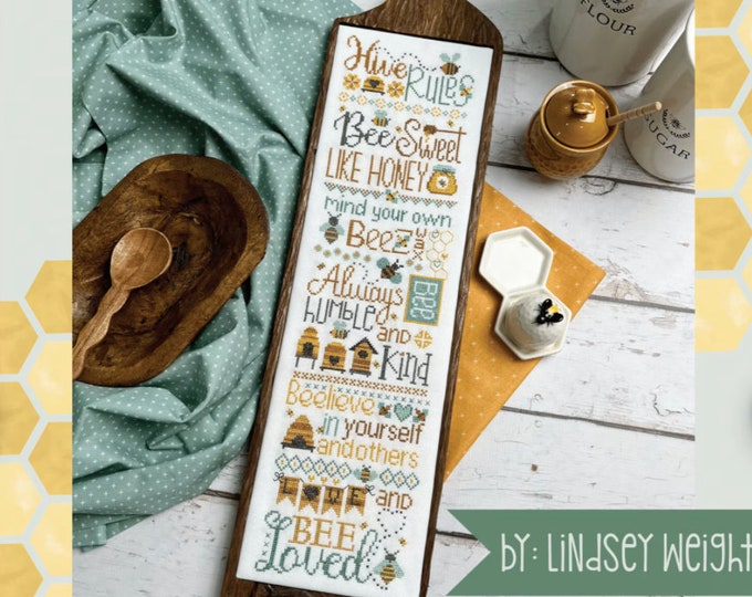 HIVE RULES Counted Cross Stitch Chart by Primrose Cottage Stitches ...