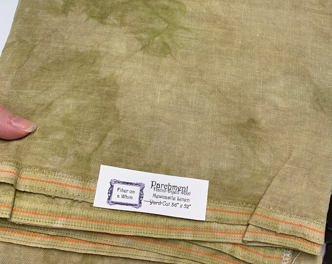 PARCHMENT Premium Hand Dyed Cross Stitch Fabric 100% Linen (28 - 32 ...