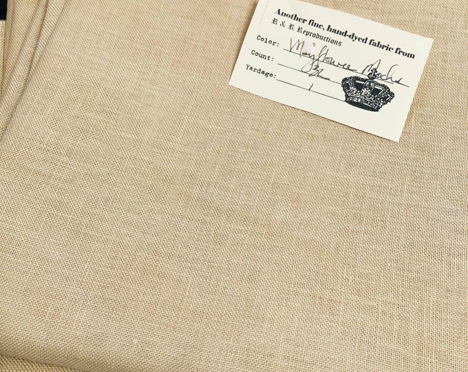 MAYFLOWER MOCHA (32 - 36- 40) Premium Cross Stitch Fabric 100% Linen ...