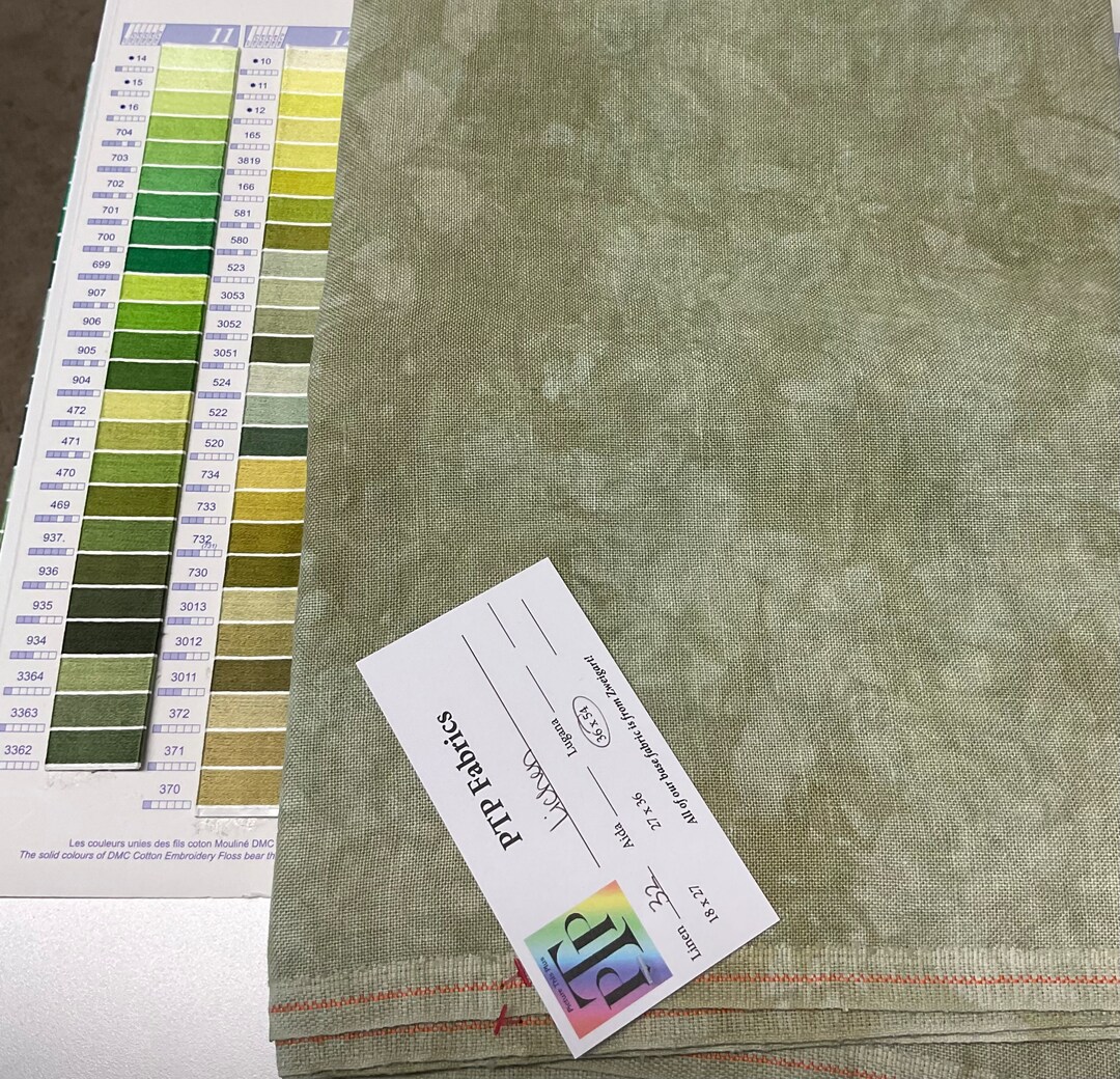 LICHEN Premium Cross Stitch Fabric 100% Linen Picture This Plus 32 36 ...