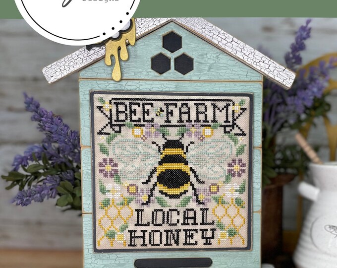 BEE FARM Counted Cross Stitch Pattern by Erin Elizabeth Designs - Etsy