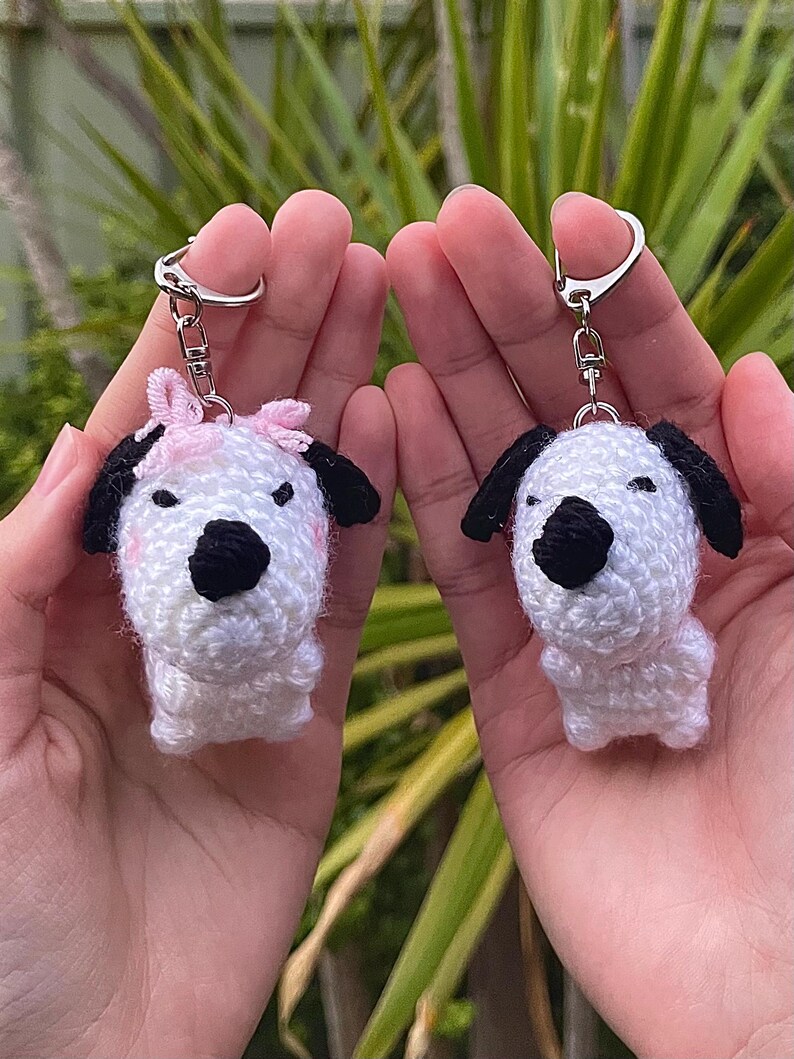 Crochet Snoopy Couple Keyrings - Etsy