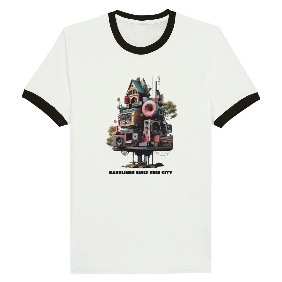 Basslines Built This City Ringer T-shirt - Stylish Music Lover Gift ...