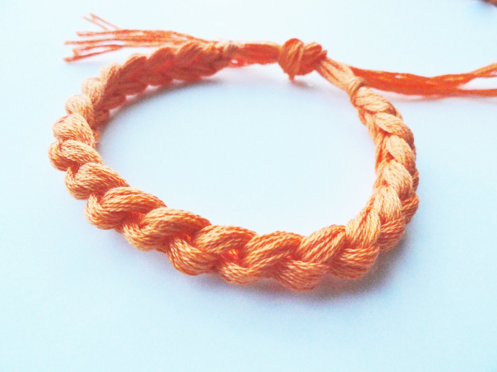 20 Crocheted Leukemia Cancer Awareness Bracelet Orange Fundraiser ...