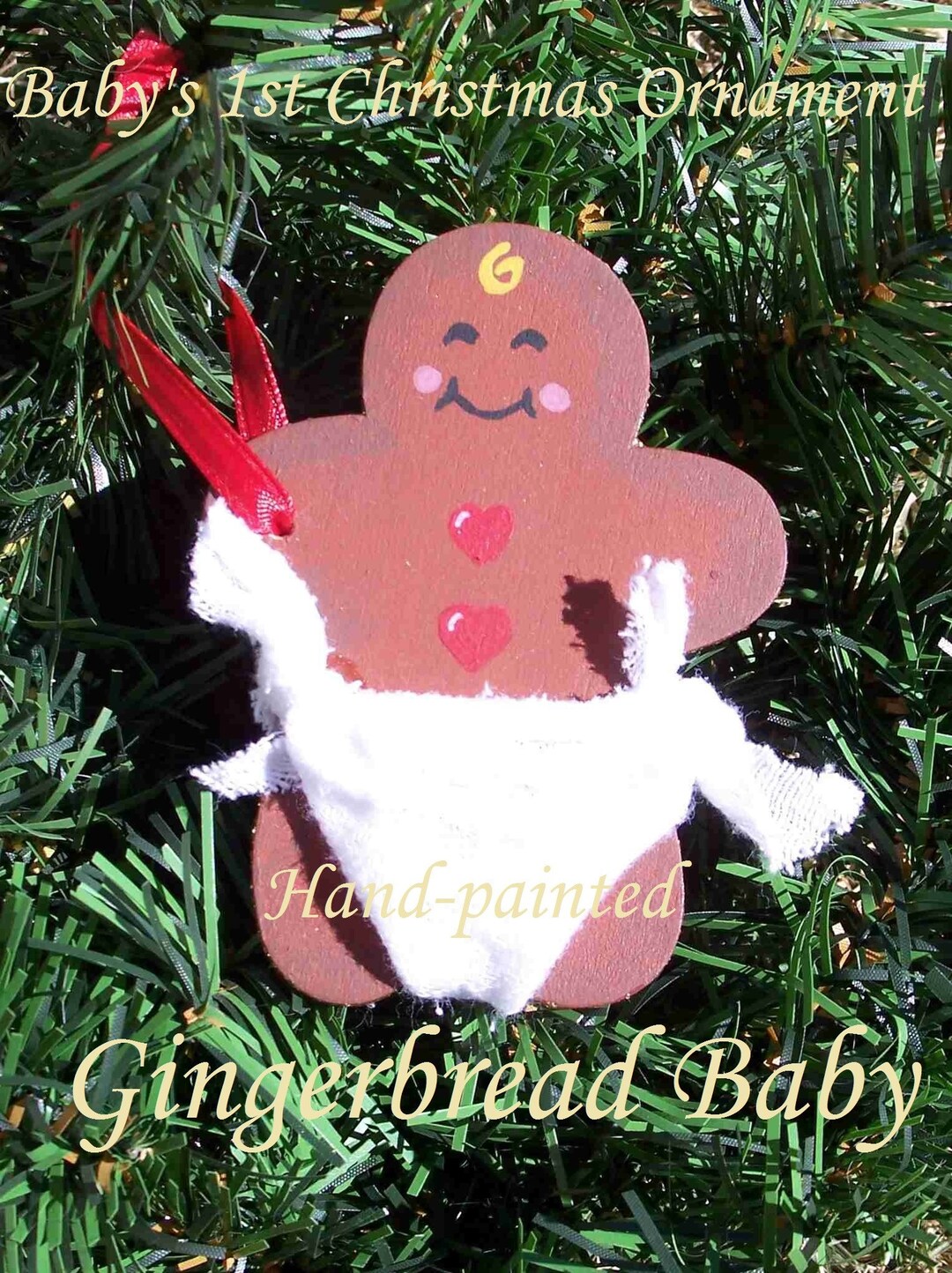 Gingerbread Baby Ornament Baby's 1st Christmas Personalized Hand ...