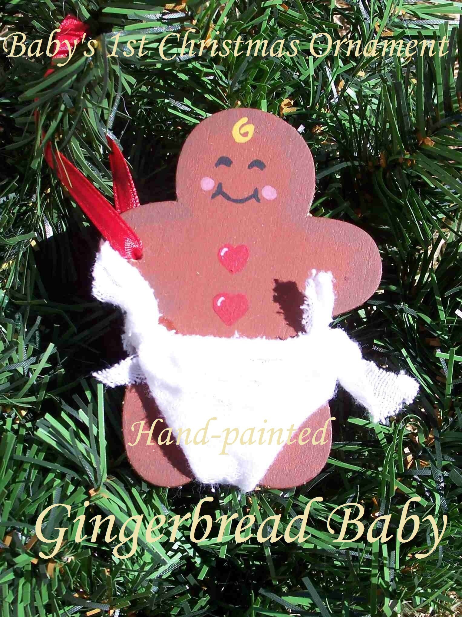 Gingerbread Baby Ornament Baby's 1st Christmas Personalized Hand ...