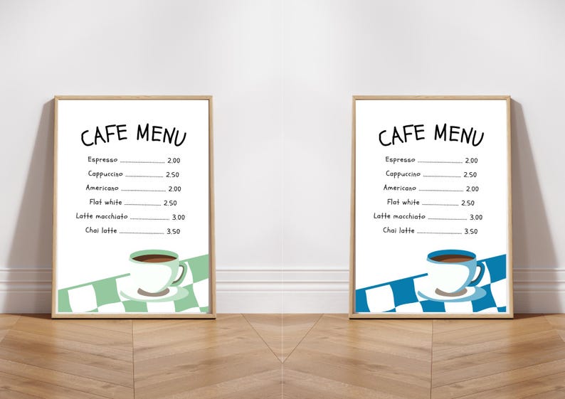 Coffee Menu Poster - Digital Download - Custom - Personalized - Coffee ...