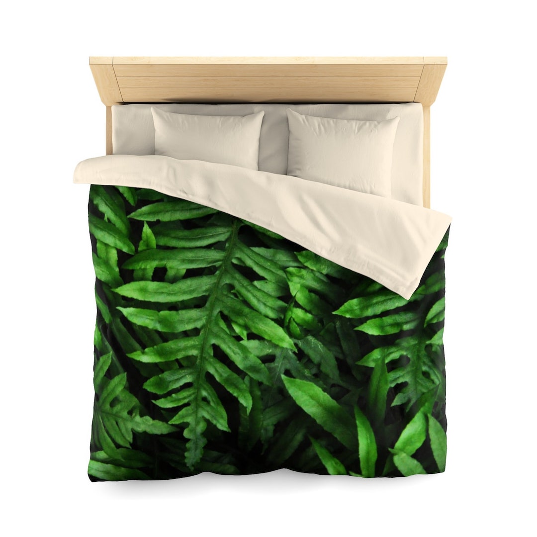 Duvet Cover Comforter Cover Green Fern Leaves Leaf Nature - Etsy