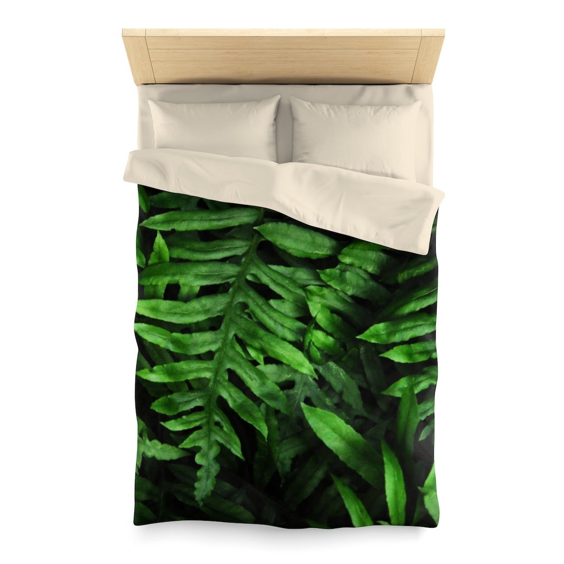 Duvet Cover Comforter Cover Green Fern Leaves Leaf Nature - Etsy