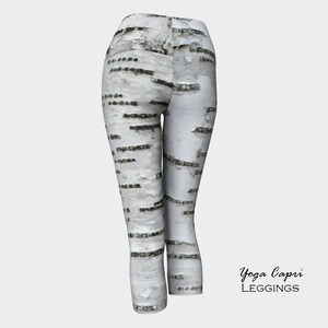 Tree Leggings-birch Bark-women's Leggings-capri Leggings-yoga Pants ...