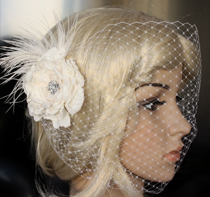 Birdcage Veil Russian Netting Bandeau Style Wedding - Etsy