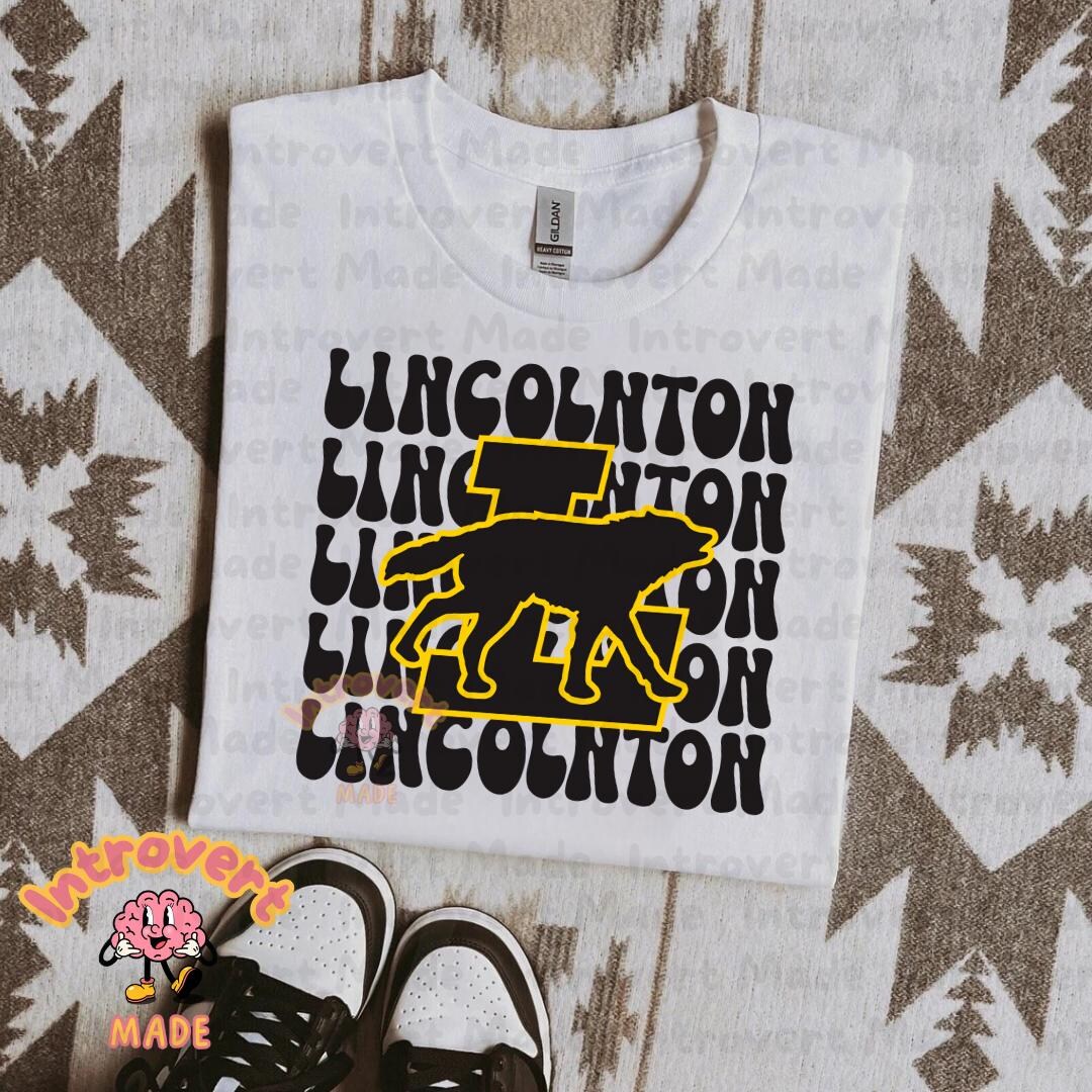 Lincolnton High School Logo Bow With Mascot PNG File | School Spirit ...