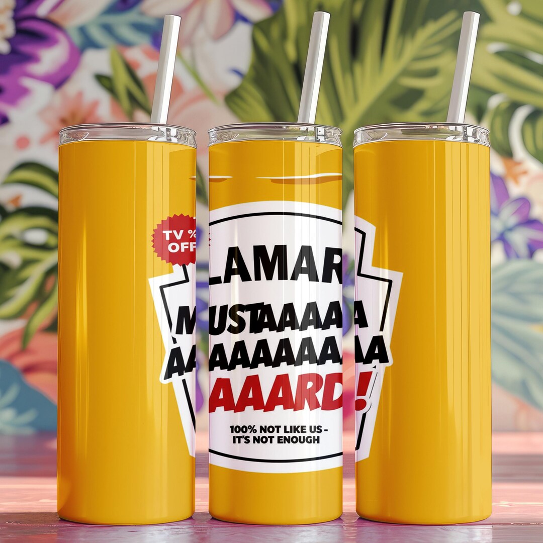 Kendrick Lamar Mustard Tumbler Sublimation Design, 20 Oz Skinny Tumbler ...