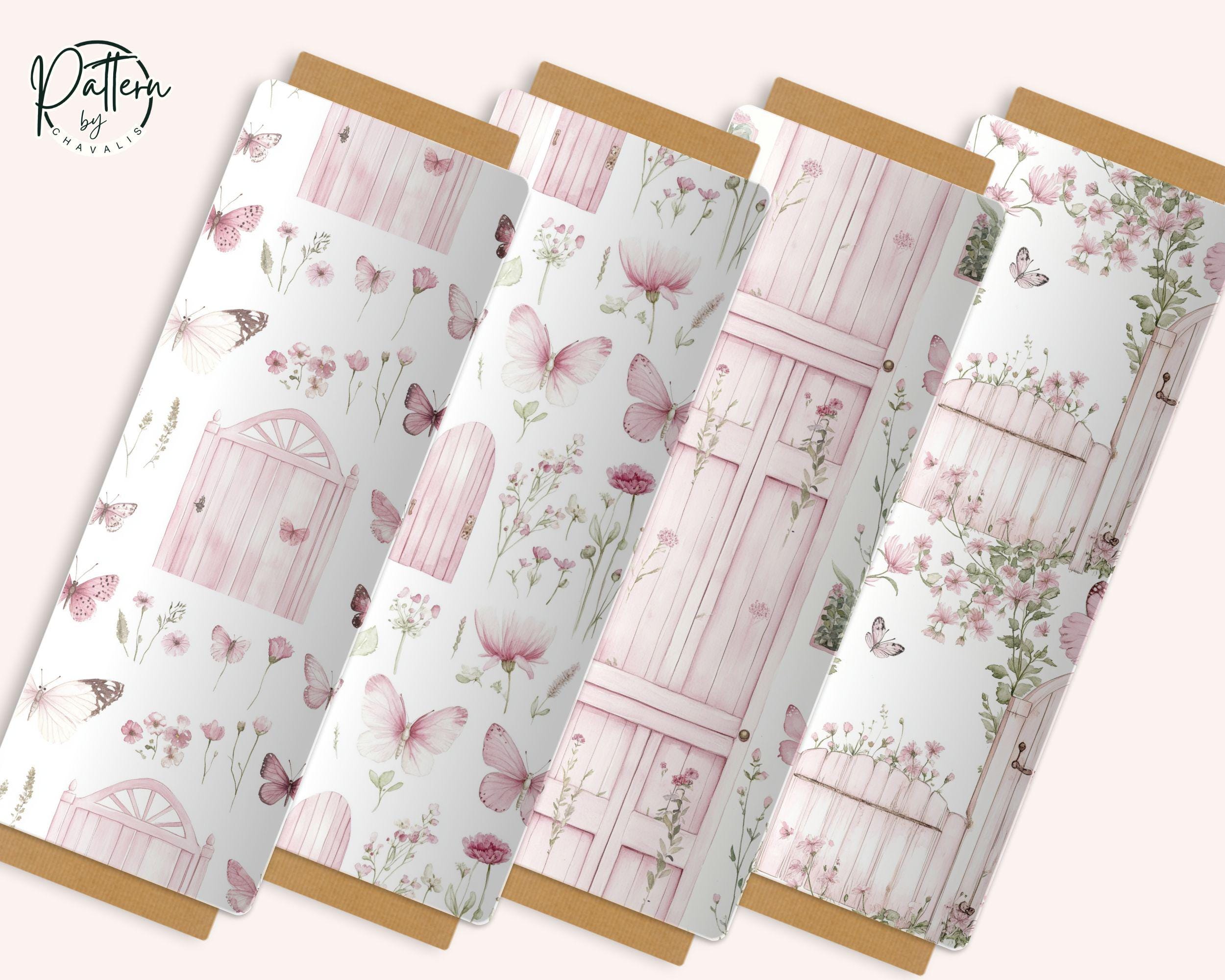 Pink Floral Digital Paper Pack | Digital Seamless Pattern Floral, Cute ...