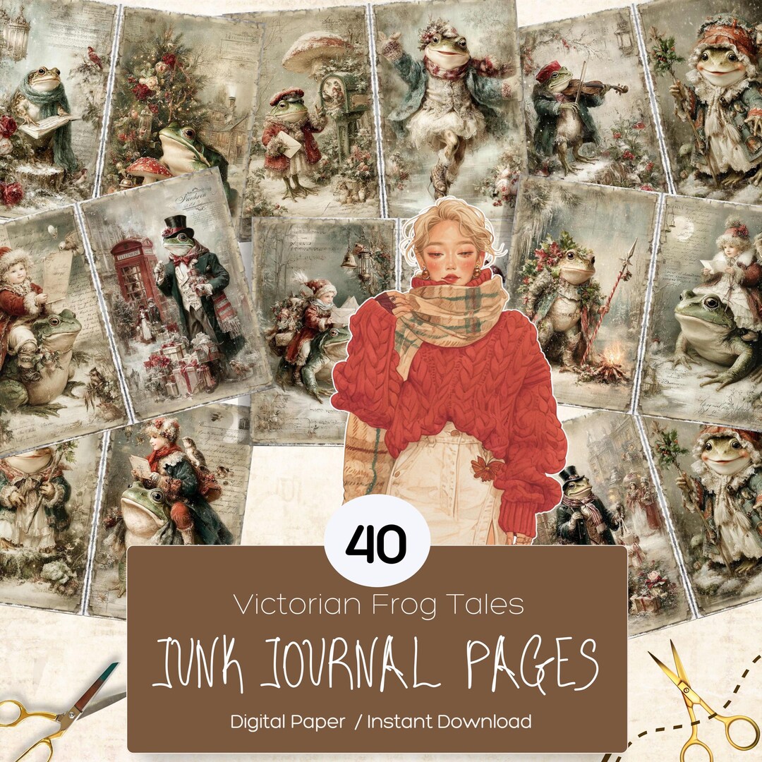 Victorian Frog Tales Printable Kit | Vintage Frog Storybook Pages ...