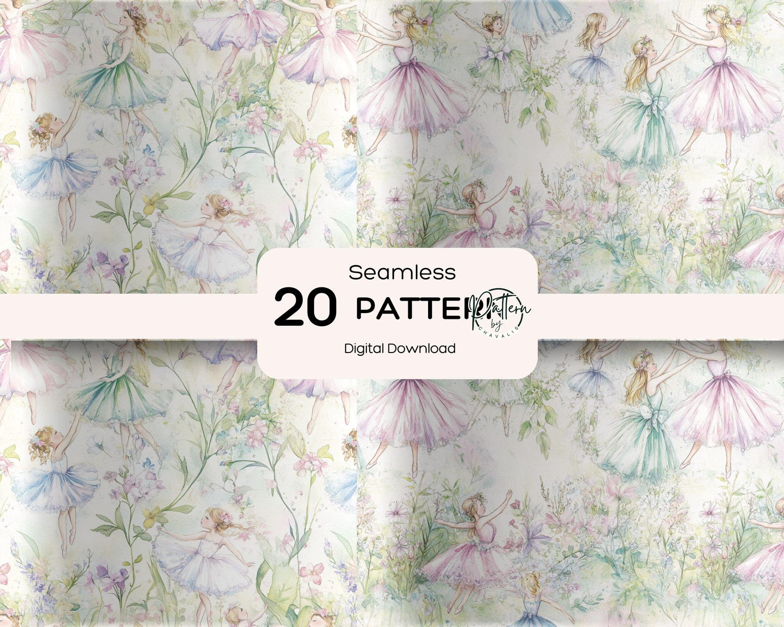 Pink Floral Digital Paper Pack | Digital Seamless Pattern Floral, Cute ...