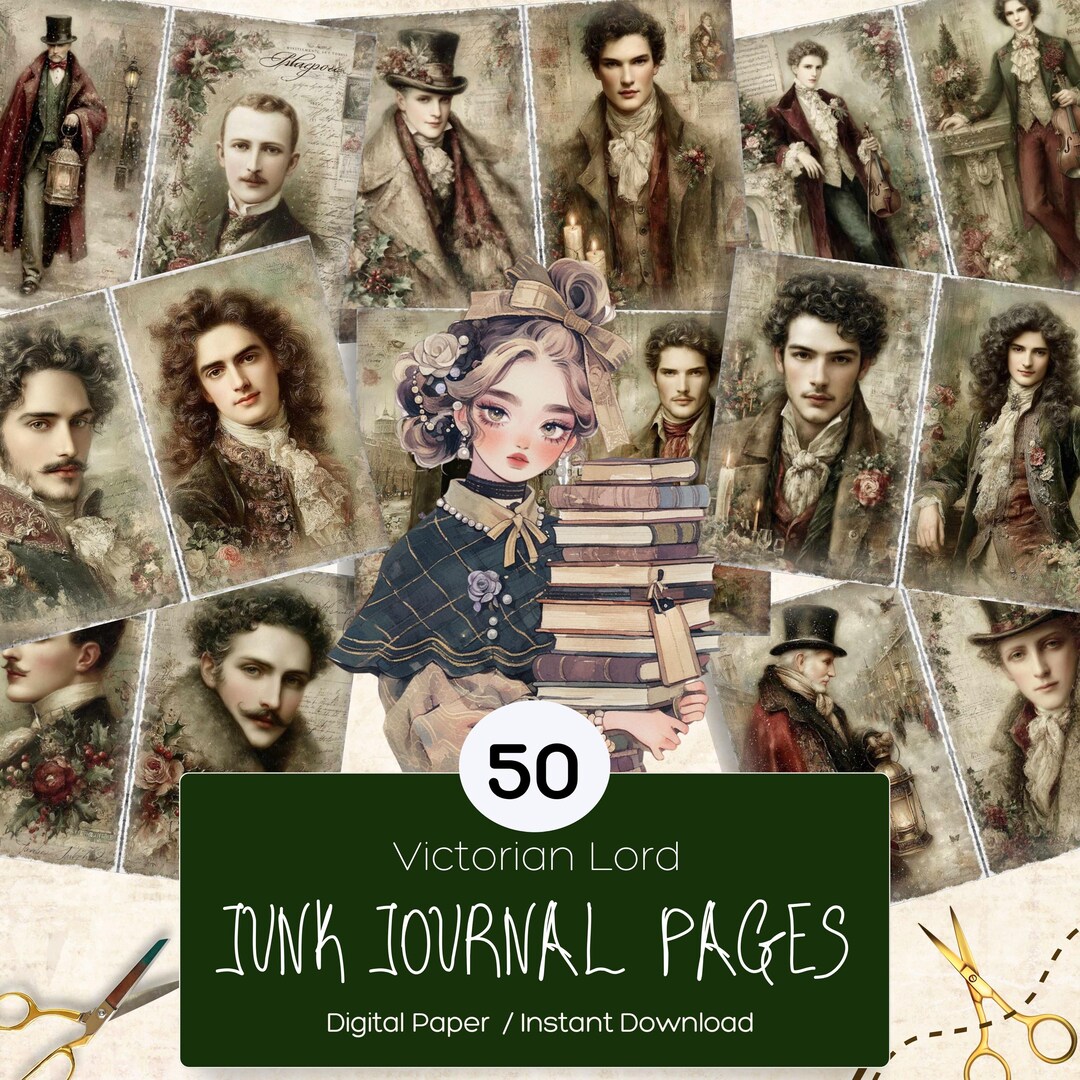 The Victorian Lord, Vintage Aesthetic Pages, Junk Journal Bundle ...
