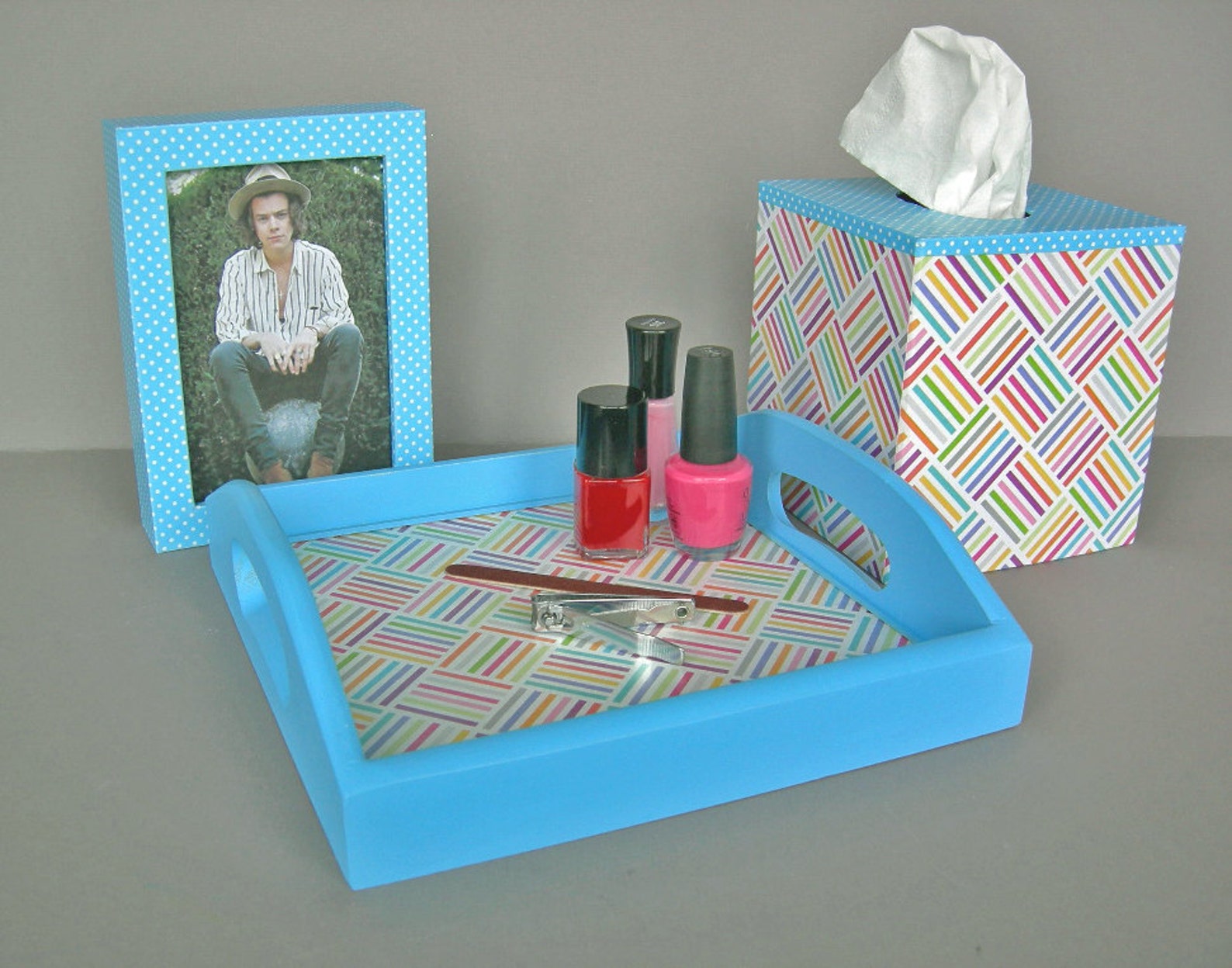 Turquoise Photo Frame, 5x7 Desk Frame, Desk Accessories, Dorm ...