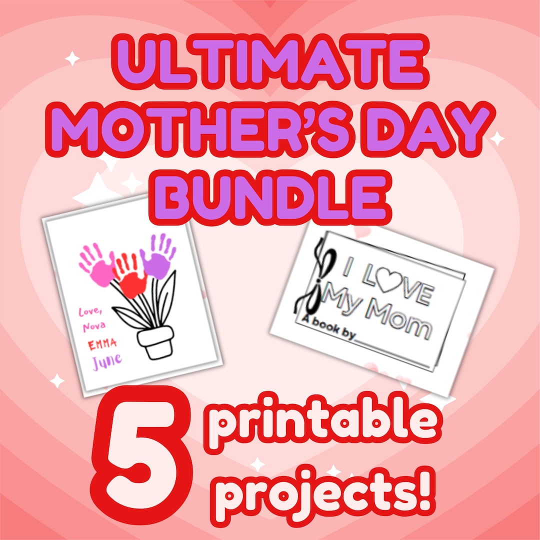 Ultimate Mother's Day Bundle of Printable Pages, Handprint Sheets ...