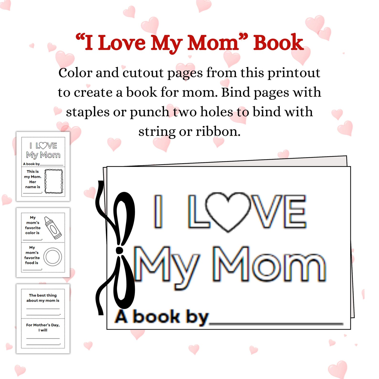 Printable Mothers Day Handprint Gift Bundle With Mom Coupons and ...