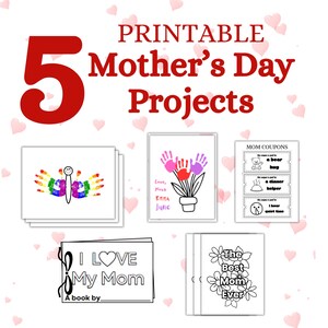 Printable Mothers Day Handprint Gift Bundle With Mom Coupons and ...