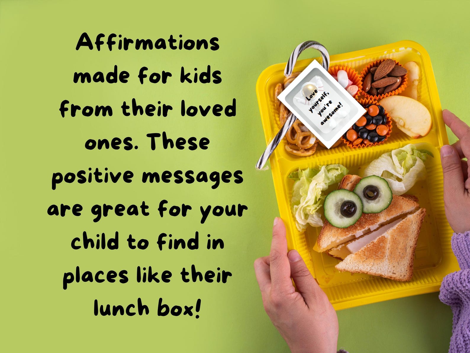 40 Lunch Box Affirmation Cards for Kids, Fun and Loving Motivational ...