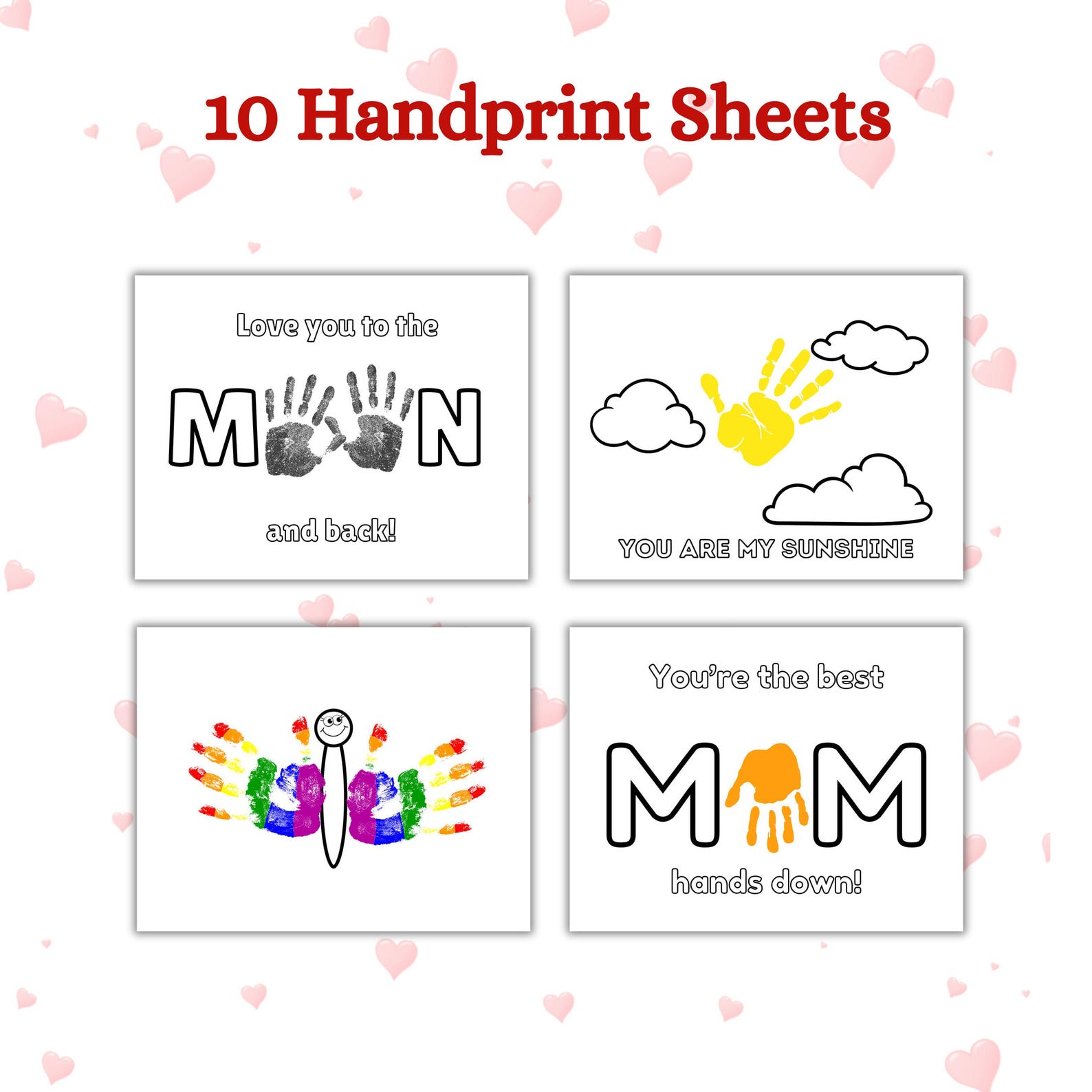 Printable Mothers Day Handprint Gift Bundle With Mom Coupons and ...