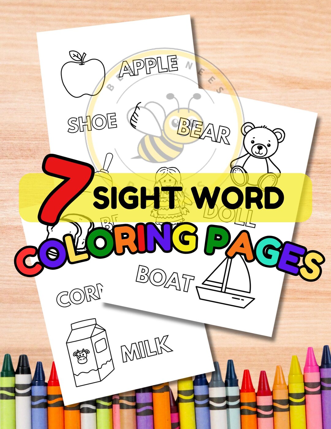 7 Sight Words Coloring Pages for First Graders - Etsy