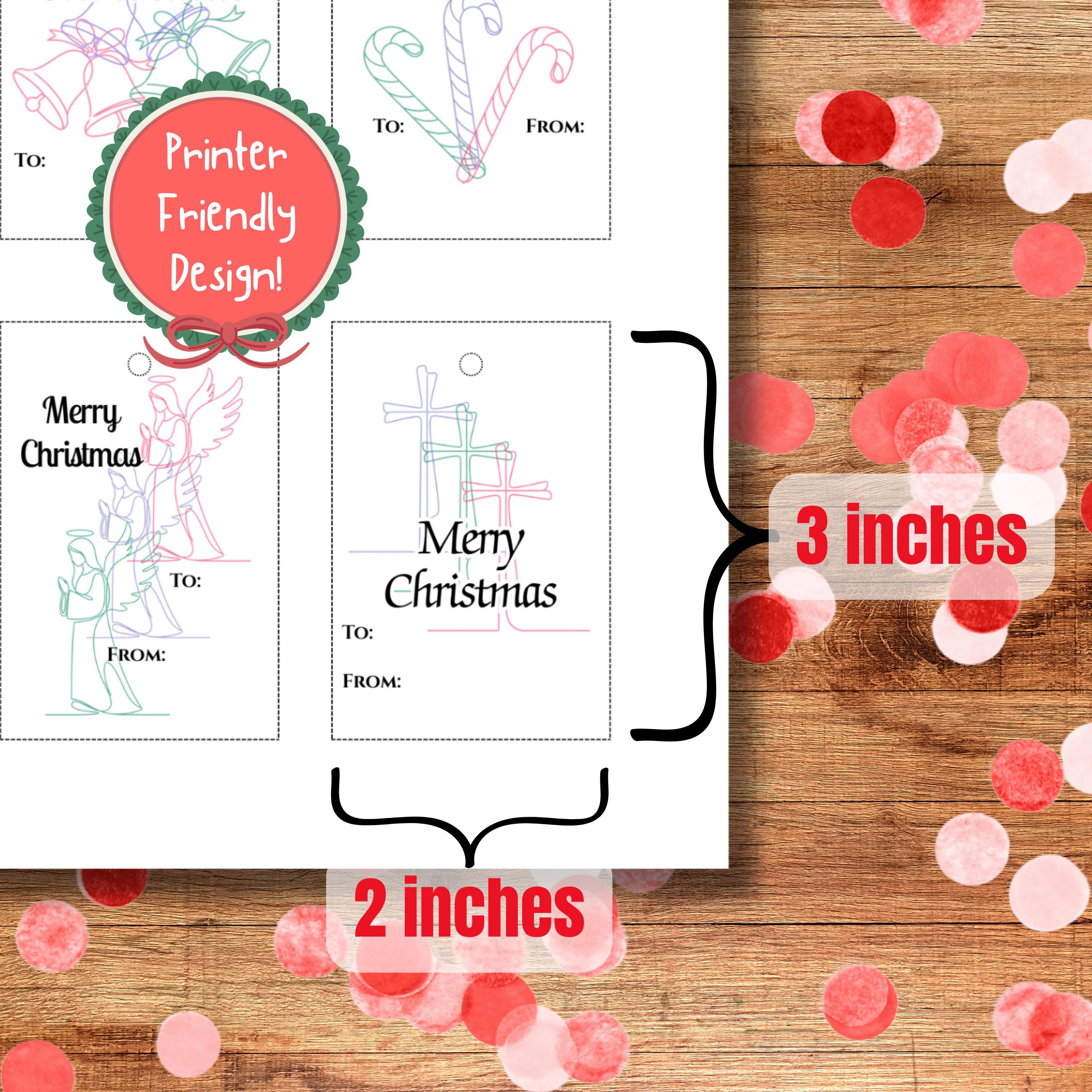 Printable Christmas Gift Tags Printable PDF: Holiday Echos - Etsy