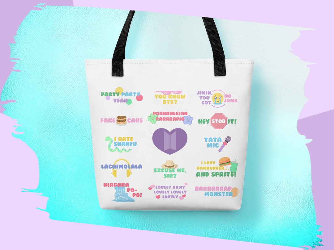 BTS Fan Merch, BTS Tote Bag, BTS Accessories, Army Fan Gift, Kpop Fan ...