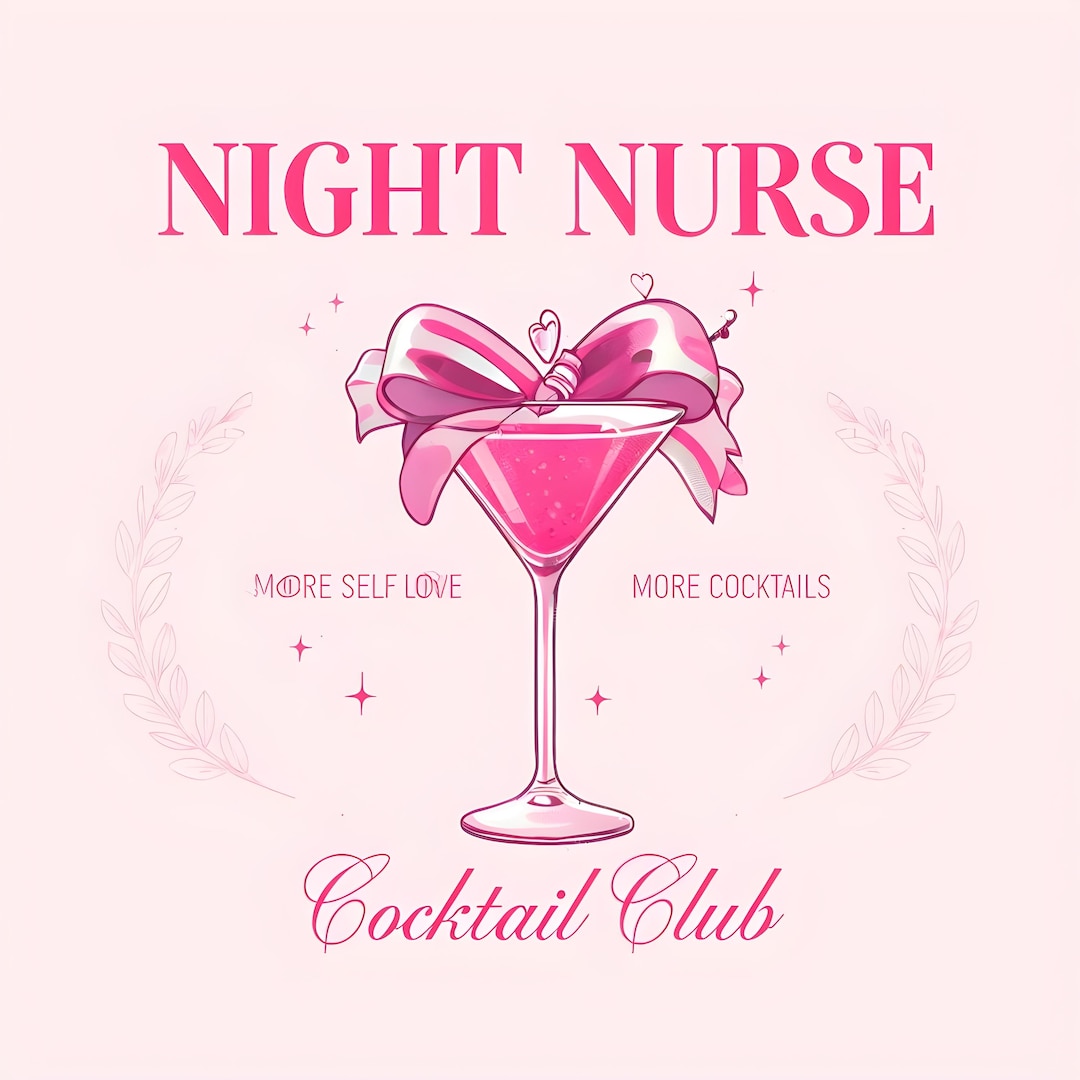 Night Nurse Svg. Stethescope Bow, Night Nurse PNG for Sweatshirts ...