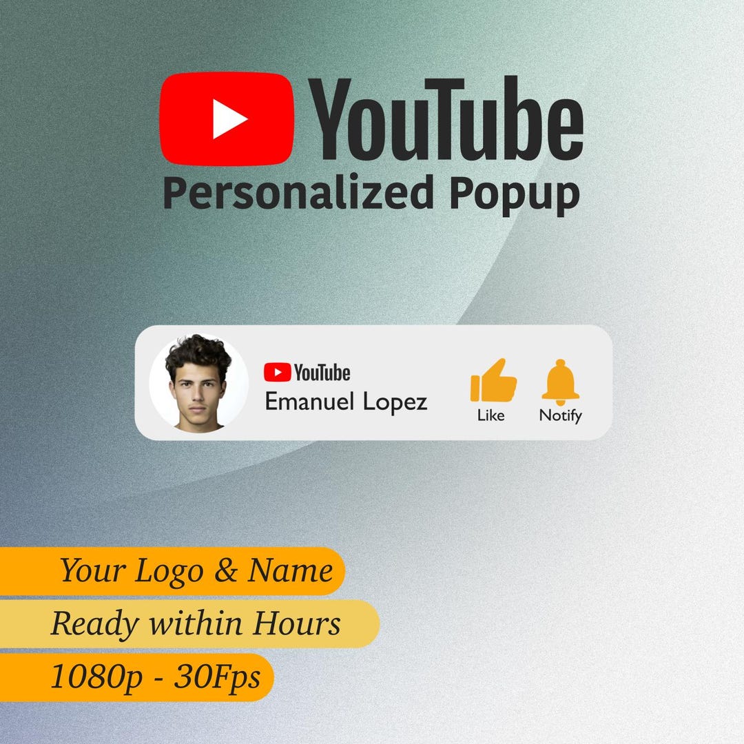 Stream-ready Animated Overlays for Youtube Channels With Customizable ...